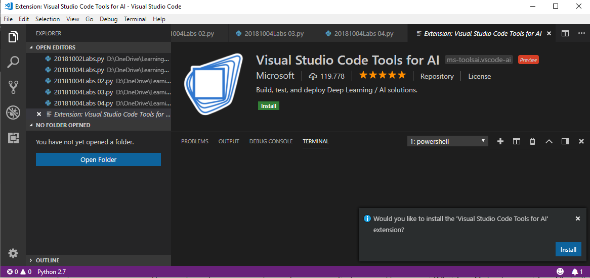 #VSCode – Visual Studio Code Tools for #AI available at Visual Studio ...