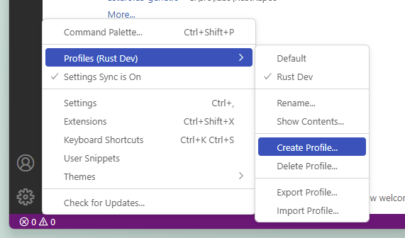 @code – Profiles in Visual Studio Code, work with only the extensions ...